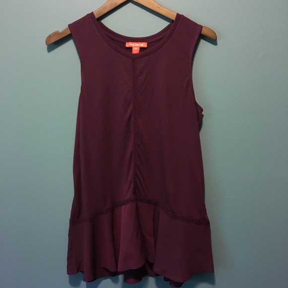 Joe Fresh | Tops | Joe Fresh Maroon Sleeveless Shirt | Poshmark